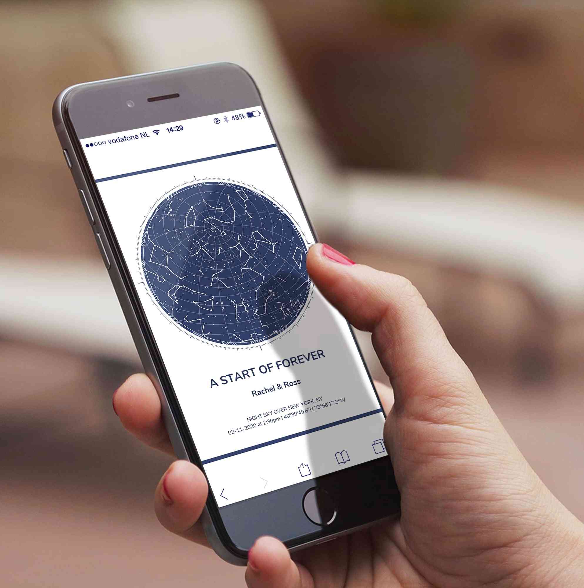 Custom Designed Digital Star Map - BONDLENT